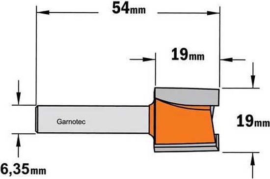 CMT - Sponning- en kantenfrees met schuine snijkoppen, HW | bol.com