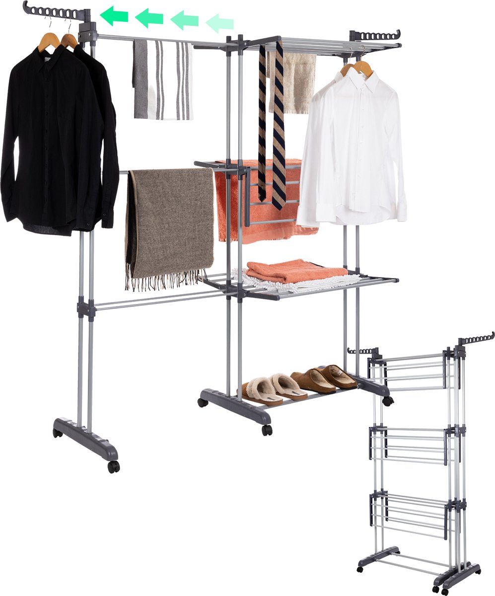 Jubbly® – Uitschuifbare Droogtoren – Inklapbaar Wasrek – Uitgerust met ...