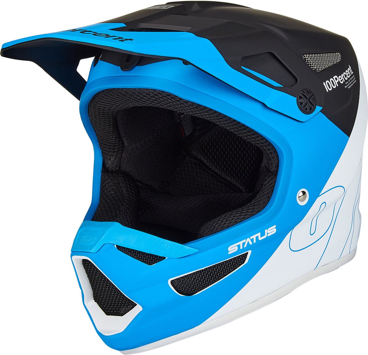 100% Status DH/BMX Fietshelm, turquoise/wit | bol.com