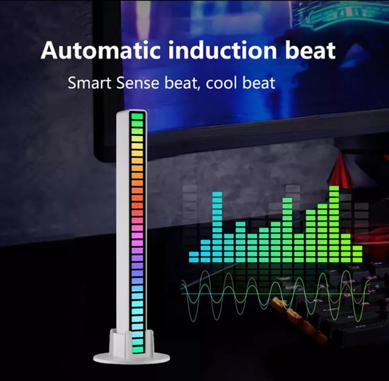 RGB Acoustic Dazzle Colour Light - 32 Leds VU-meter (music levels light ...