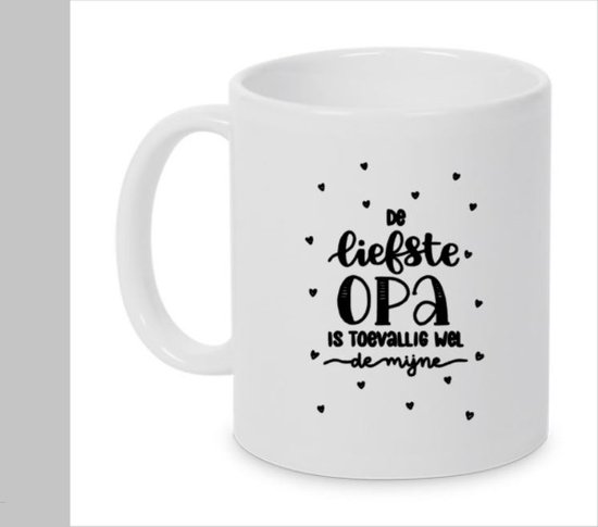 Bedrukte mok met de tekst: Liefste Opa, Vaderdag, Beker met tekst, Mok voor opa,... | bol