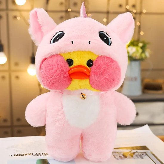 Klikkopers® - Paper Duck Knuffel - Roze Eenhoorn Editie - 30cm - Paper ...