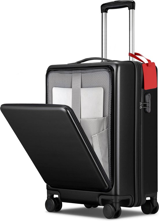 VAIVE Handbagage Koffer - 43L Koffer - Lichtgewicht Trolley - Zwart ...