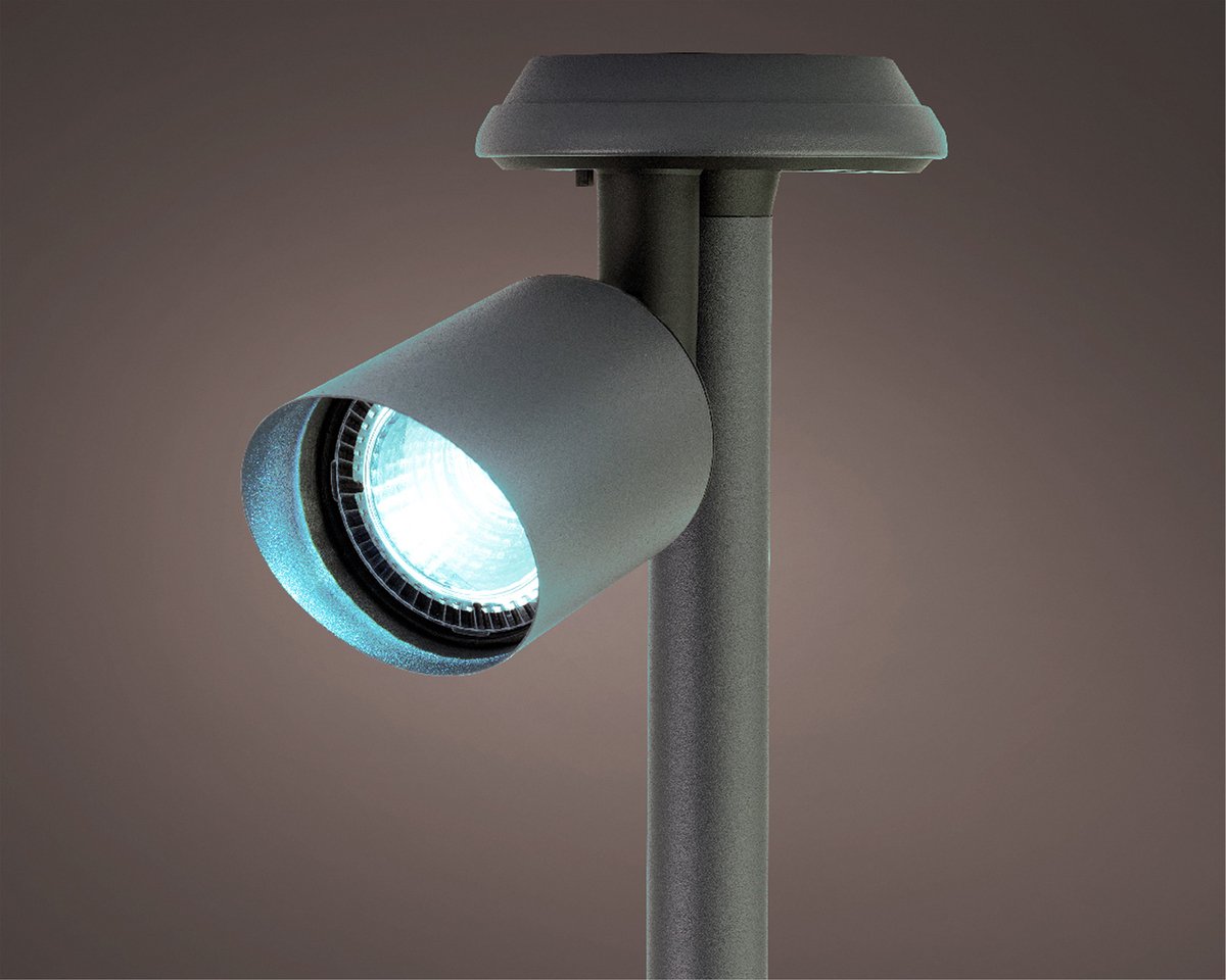 Lumineo Solar prikspots/tuinspots - 8x stuks - metaal - zwart - H26 cm ...