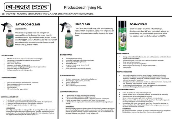 Cleanpro set voor Badkamerreiniging en Kalkaanslag | bol.com