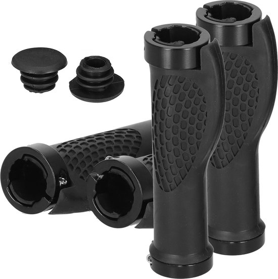 Springos Handvatten Fiets - Handvatten - 13 cm - Zwart | bol