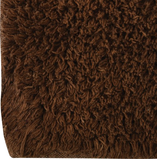 MSV Badkamerkleedje/badmat - voor op de vloer - bruin - 45 x 70 cm ...