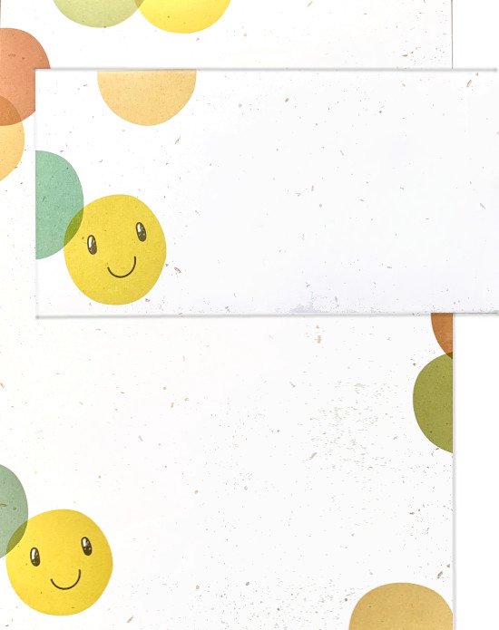 Briefpapier A4 Smiley 12 stuks inclusief 6 enveloppen | bol