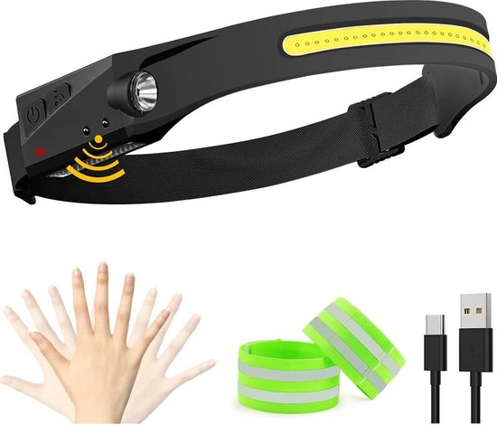 LED Hoofdlamp - 230°Brede Hoek - Verlichting Waterdichte Hoofdlamp ...