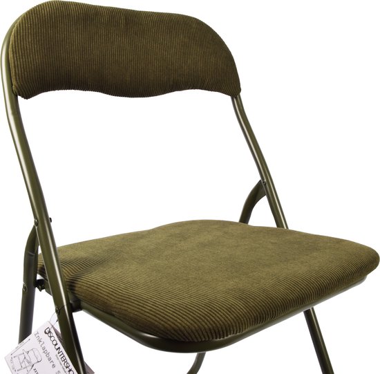 Klapstoel met zithoogte van 43 cm Vouwstoel velvet zitvlak en rug ...