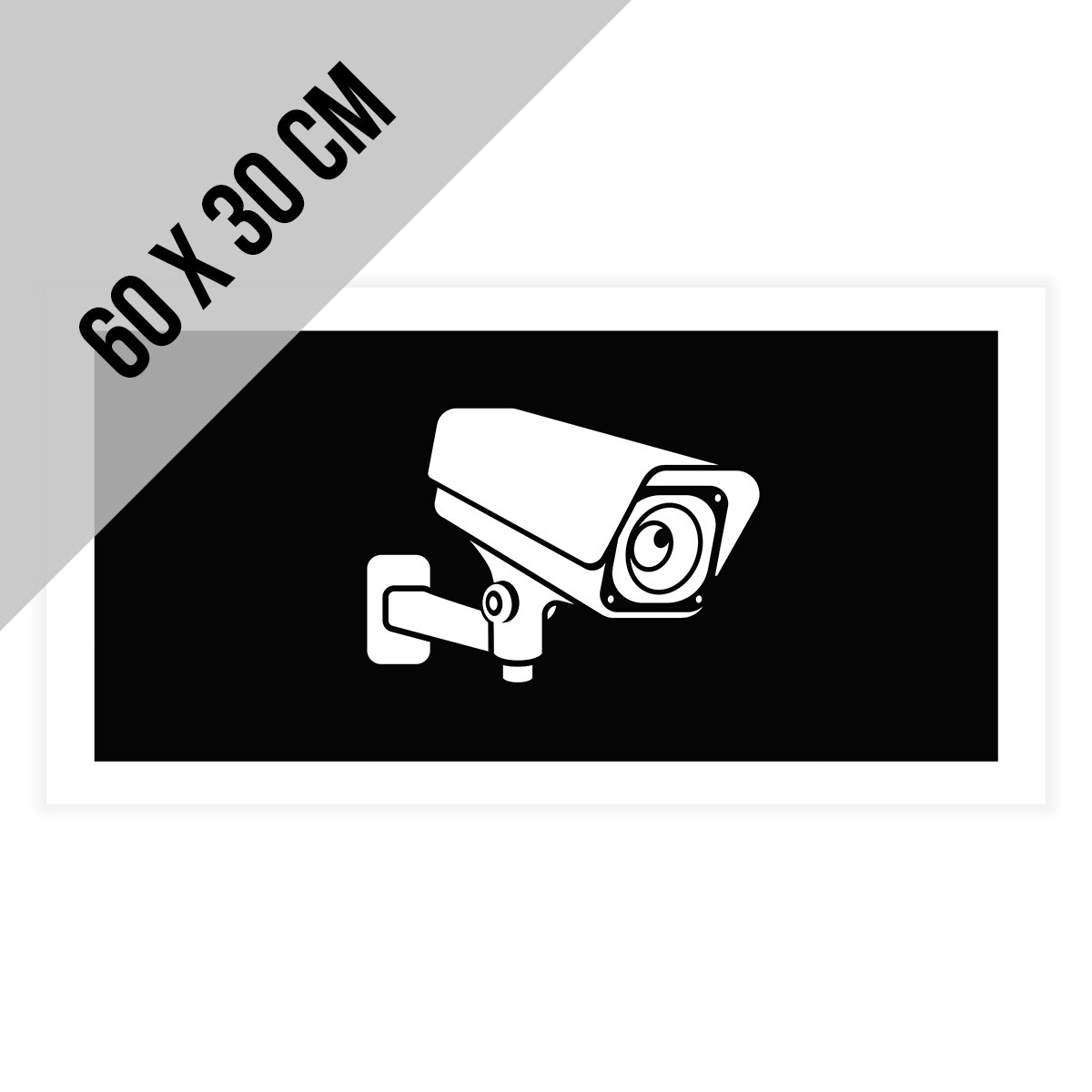 Pictogram/ bord XL | Camerabewaking | 60 x 30 cm | Groot formaat ...