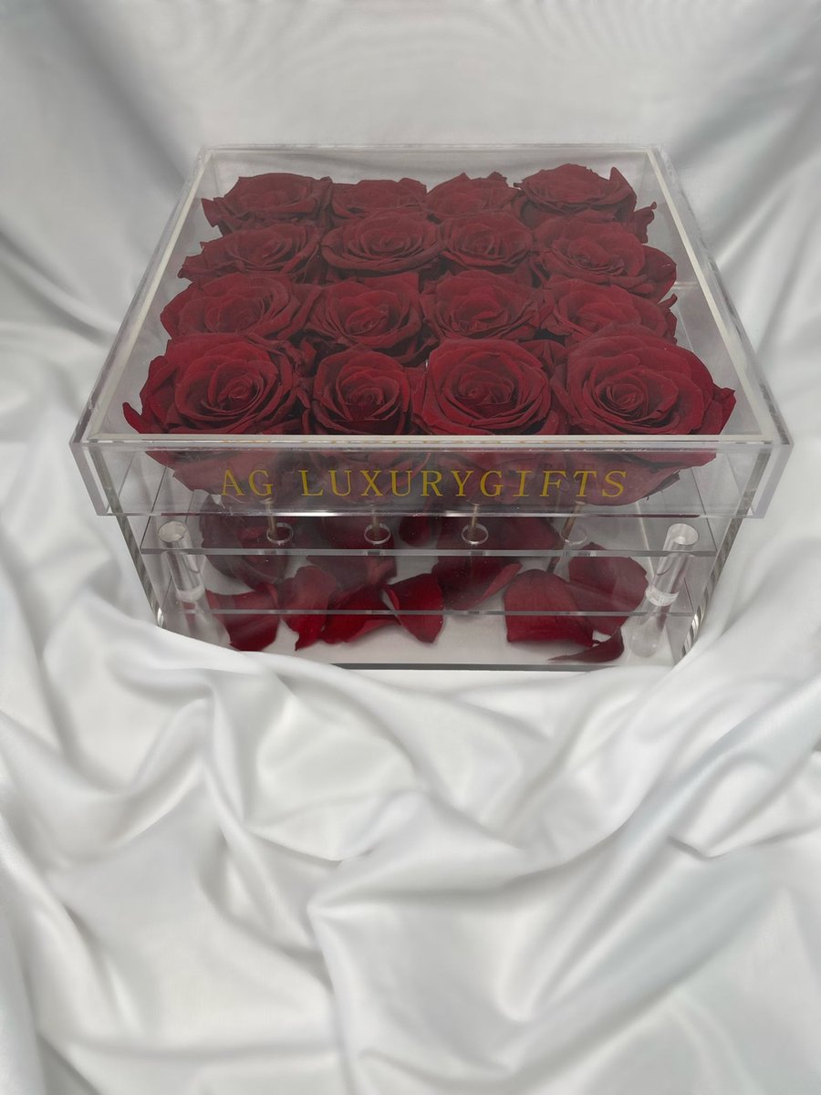 AG Luxurygifts Longlife flower box - acrylic box - rozen box - long ...