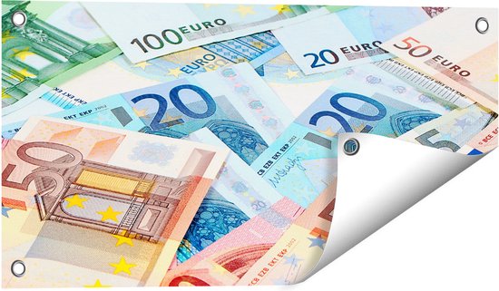 Gards Tuinposter Euro Geld Biljetten - Briefjes - 60x30 cm - Tuindoek ...