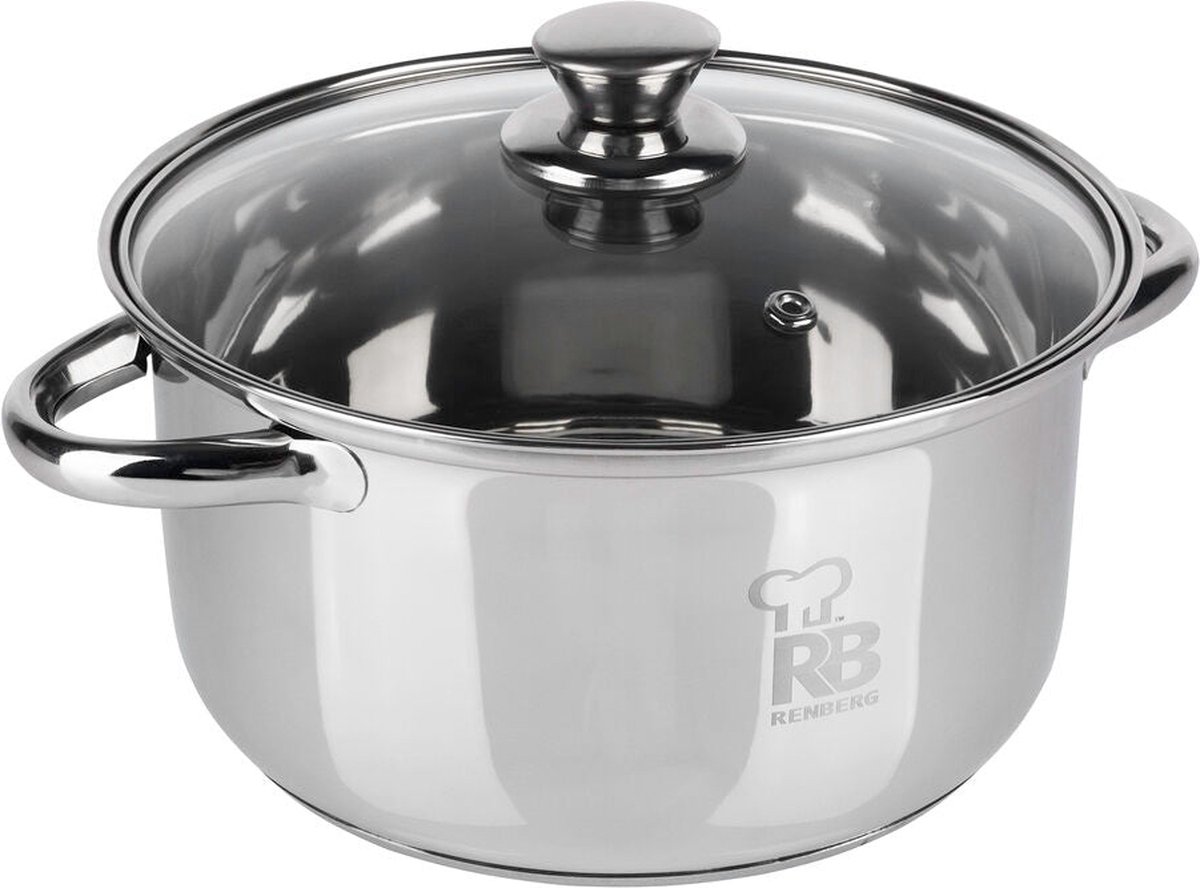 Renberg Stoompan 3.1 Liter - Rijst- en Groentestomer - 3-delig - Ø 20 ...