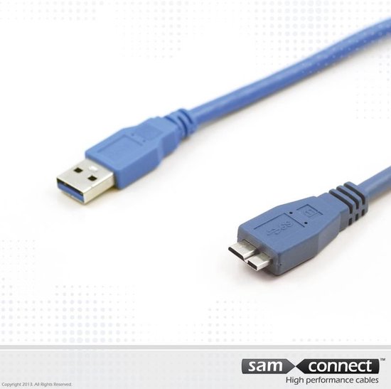 USB A naar Micro USB 3.0 kabel, 3m, m/m | USB kabel | USB 3.0 | USB ...
