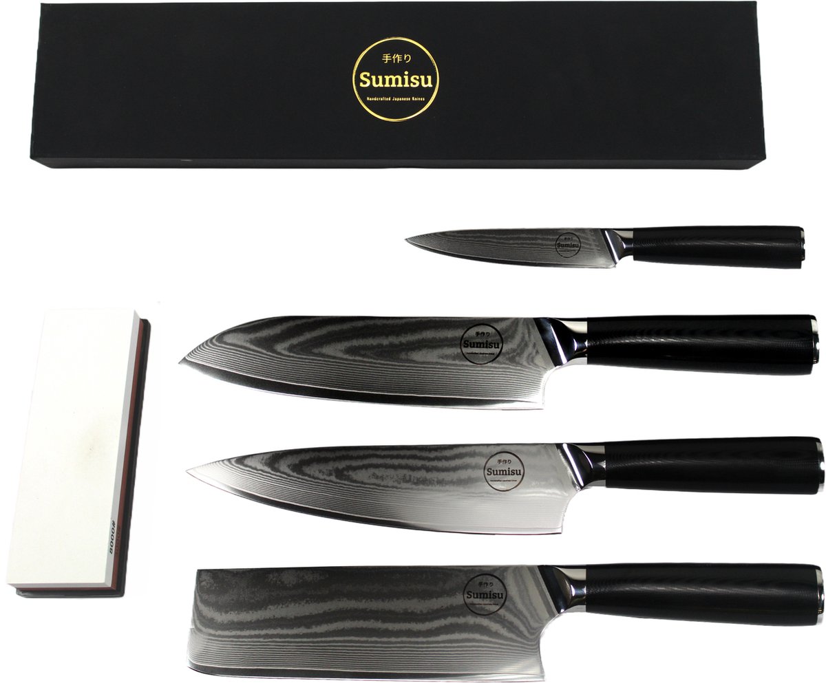 Sumisu messenset 4-delig black incl. slijpsteen | bol.com