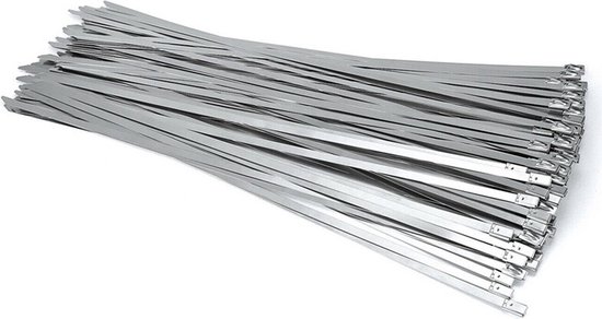 RVS tyrap | SS304 | 360mm x 4.6mm - 100 stuks | bol
