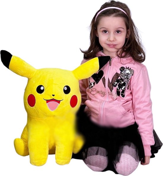 Pikachu Happy Zittend Pokémon Pluche Knuffel XL 50 cm {Speelgoed ...