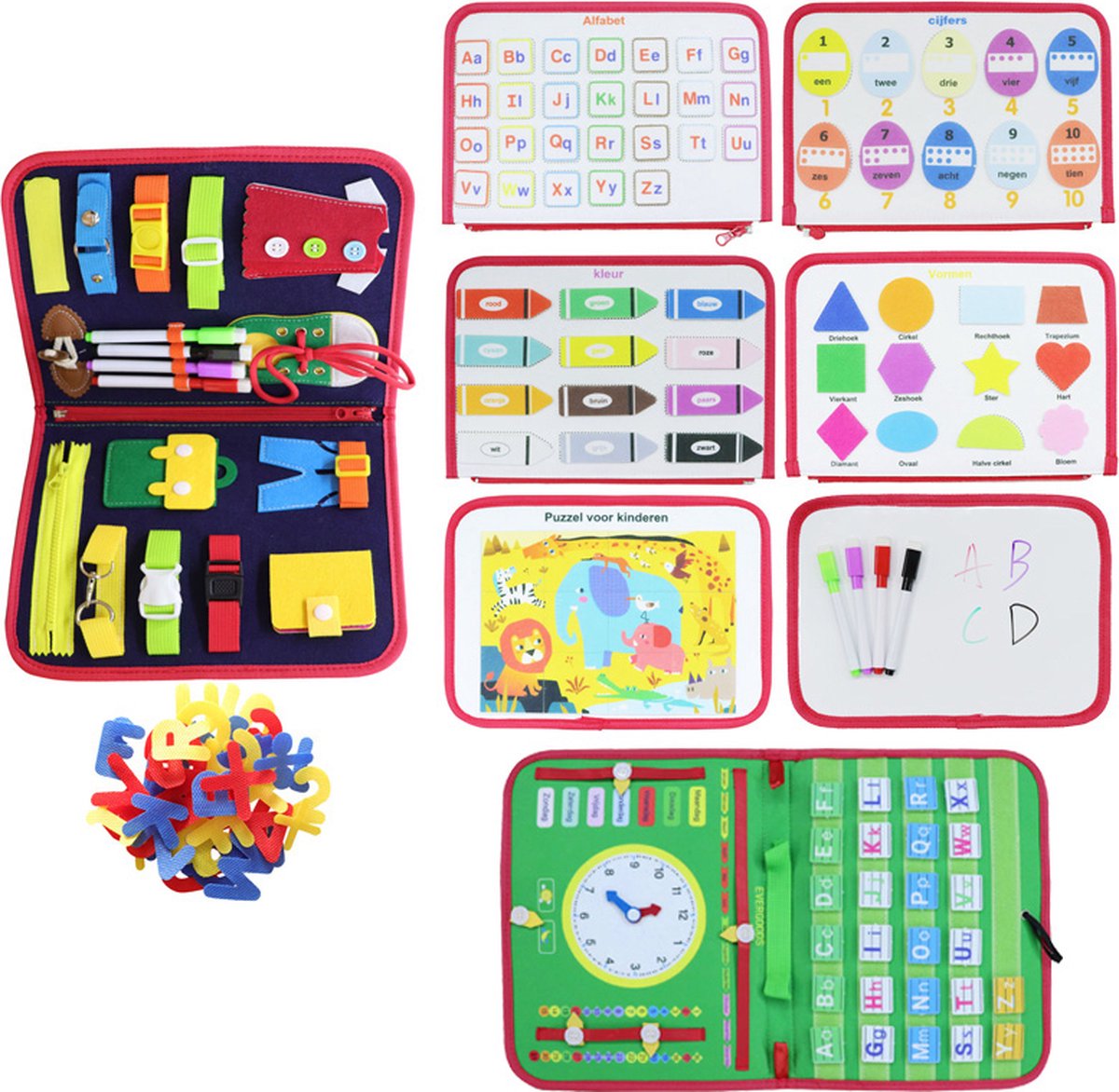 EverGoods Montessori Speelgoed – Busy Board – Nederlandstalig ...