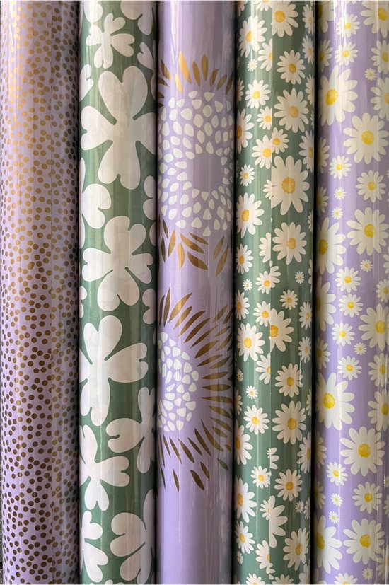 Inpak papier pastel kleuren mint groen - lila | bol