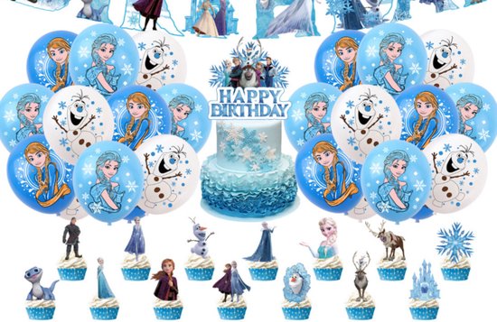 Frozen Feestpakket - 35 Delig Frozen Verjaardag Pakket - Frozen ...
