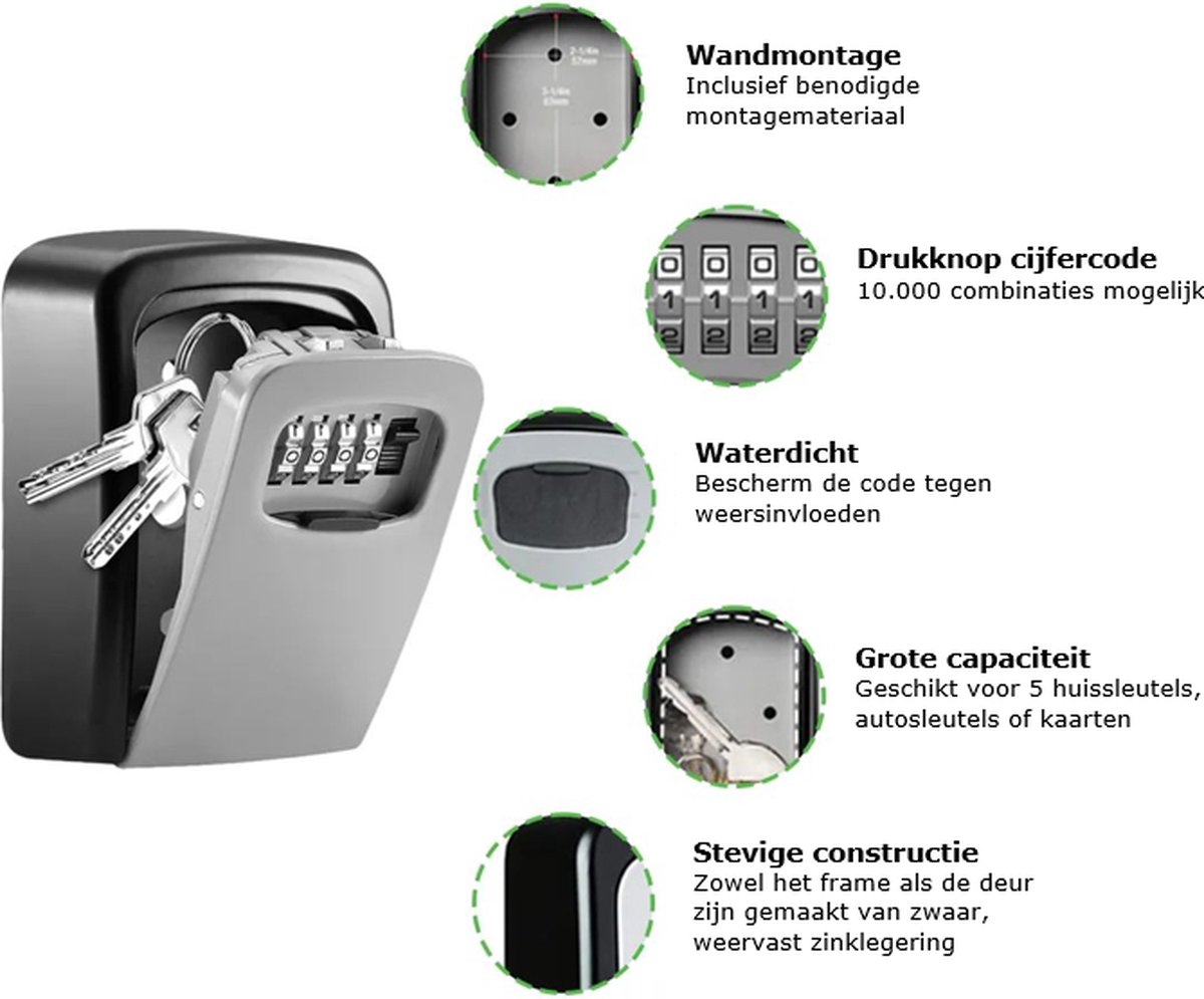 Sleutelkluis voor buiten - Sleutelkluis - Sleutelkastje - Sleutelkastje ...