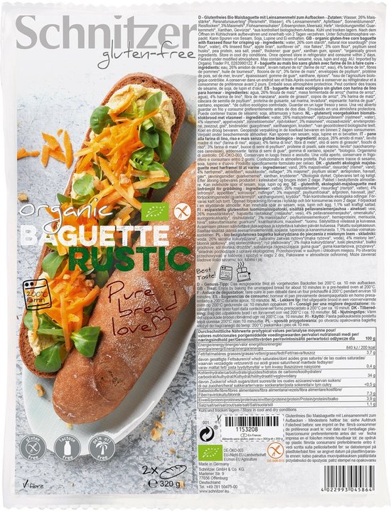 Schnitzer Baguette rustic 160 gram 2 stuks | bol