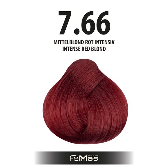 Femmas (7.66) - Haarverf - Medium Blond Rood Intens - 100ml | bol