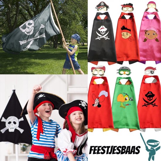 Piraten kinderfeest pakket compleet - Voor 8 kinderen - Verkleed ...
