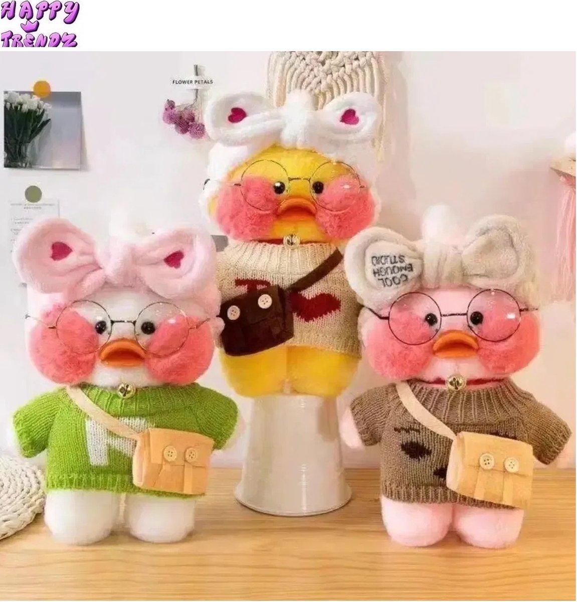Happy Trendz® Paper Duck - Cute Eend - Duck 3 Knuffels - Schattige Eend ...