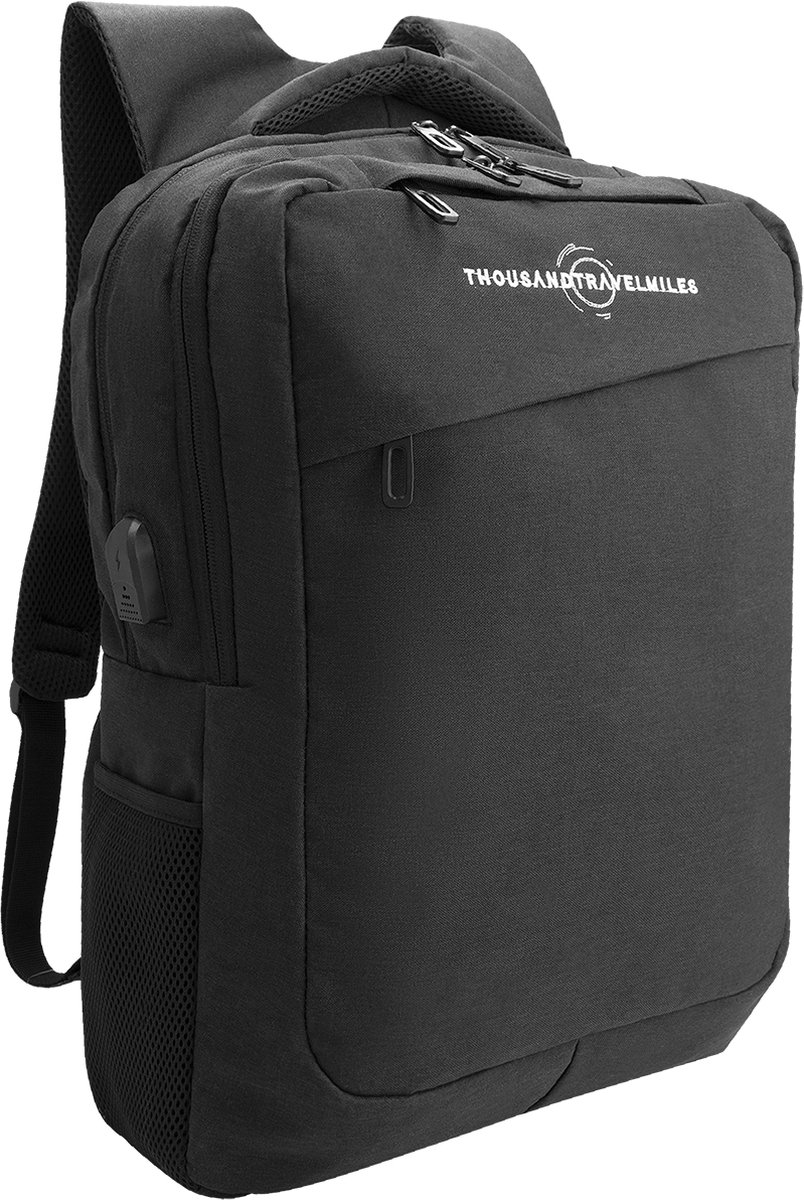 Thousandtravelmiles® Rugzak – 26L – 17,3 inch Laptop rugtas – Zwart ...