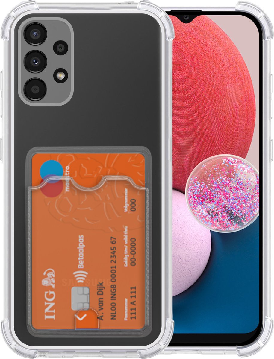 Samsung Galaxy A13 4G hoesje met pashouder shockproof backcover ...
