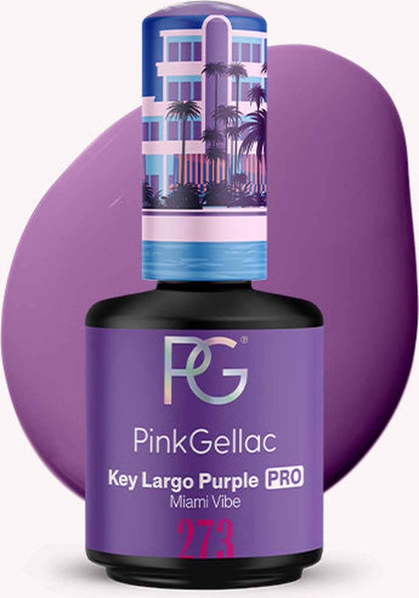 Pink Gellac 273 Key Largo Purple Gel Lak 15ml - Paarse Gellak Nagellak ...