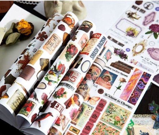 Vintage stickers - Volume stickerboek 3 - 24 vellen - Hobbystickers o.a ...