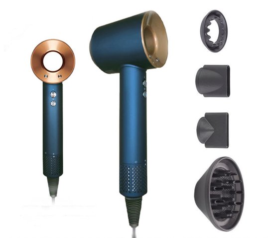 Supersonische ionische haardroger MET 4 opzetstukken en Diffuser ...