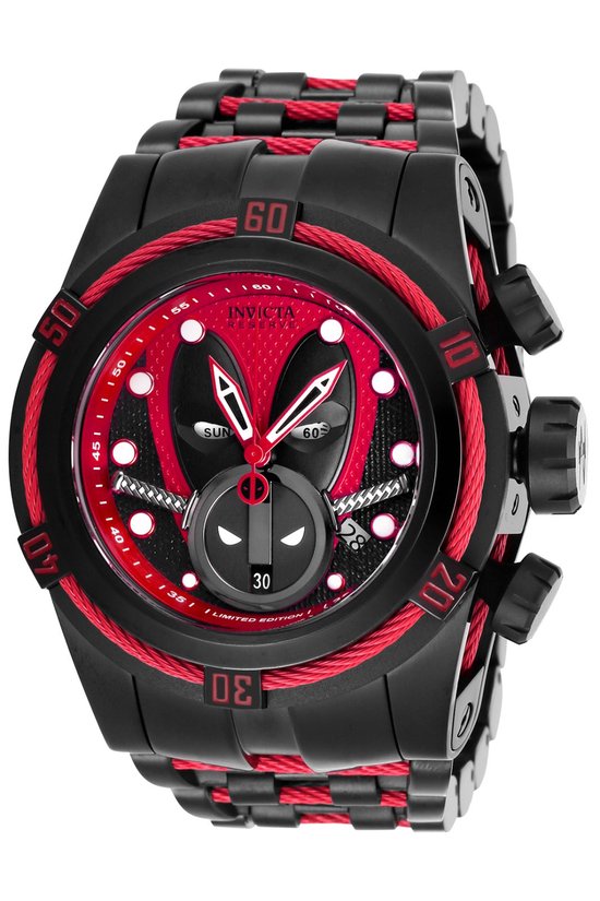 Invicta Marvel - Deadpool 27151 Quartz Herenhorloge - 53mm | bol.com