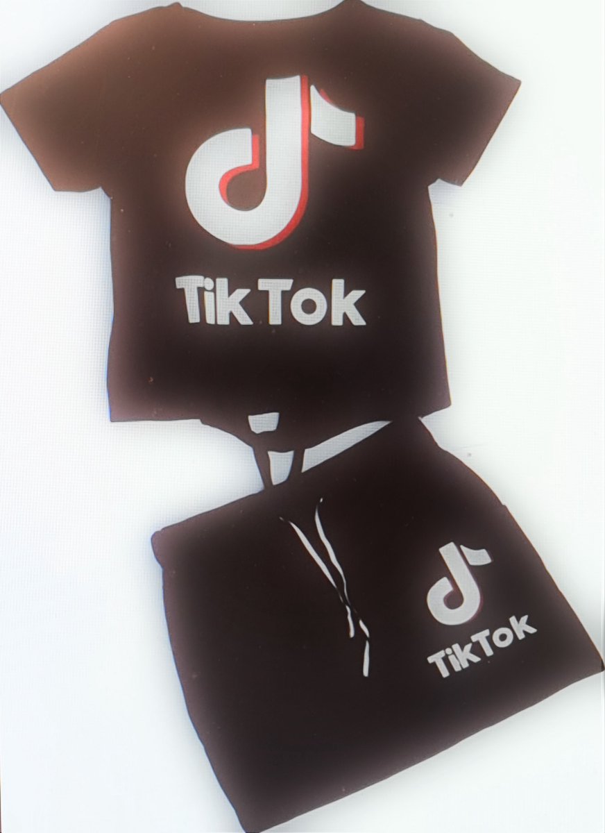 Tik Tok Setje Meisjes T-shirt en Broekje Zwart Maat 98/104 | bol