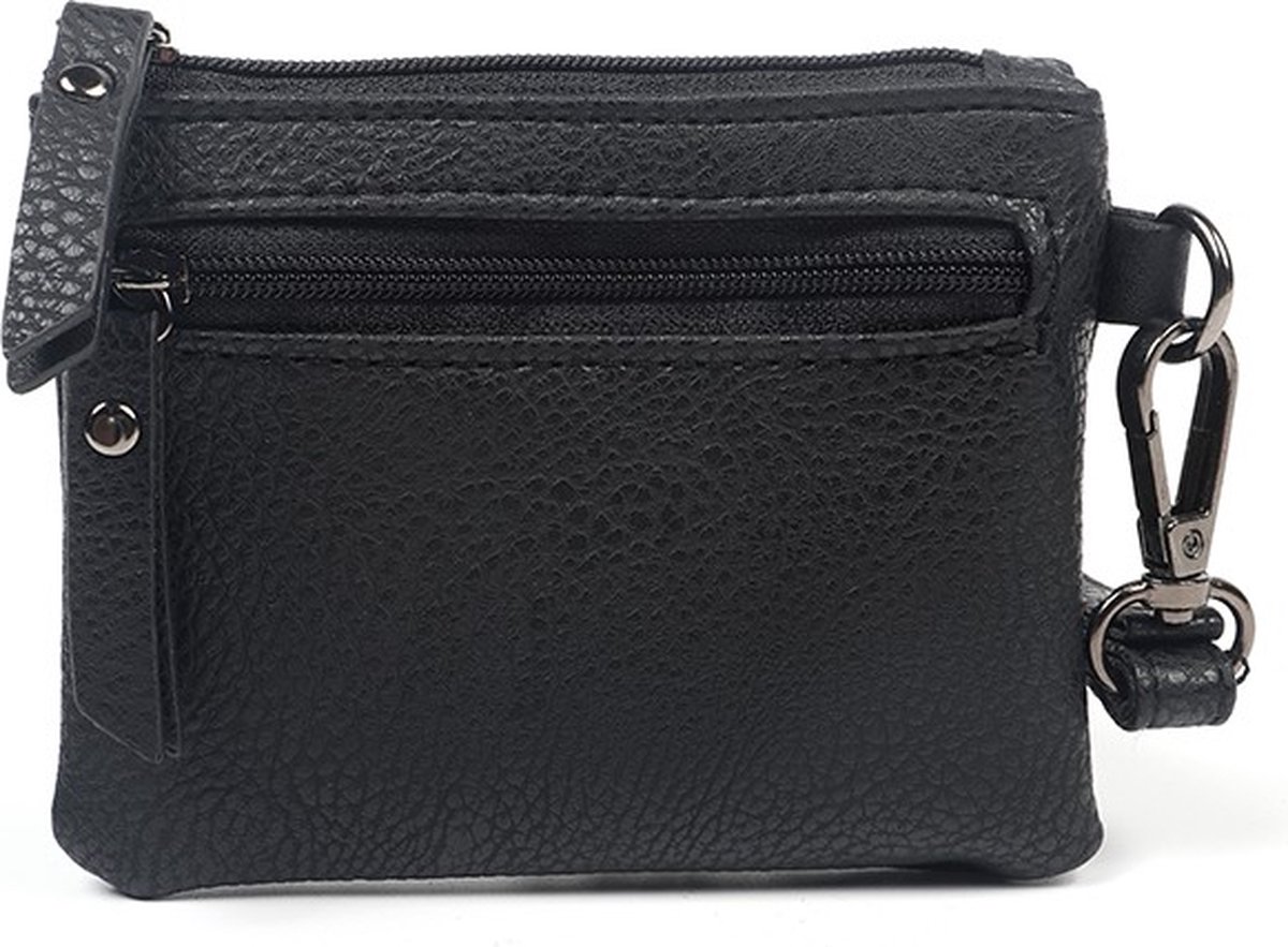 Kleine portemonnee met ritssluiting zwart | bol.com