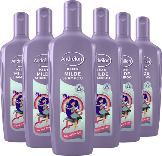 Andrélon Kids Prinses Milde Shampoo - 6 x 300 ml - Voordeelverpakking | bol