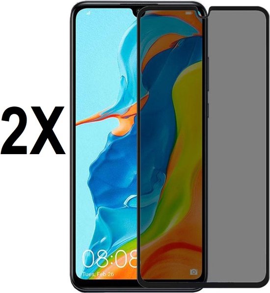 Screenz® - PRIVACY Screenprotector geschikt voor Huawei P30 Lite- Tempered glass... | bol