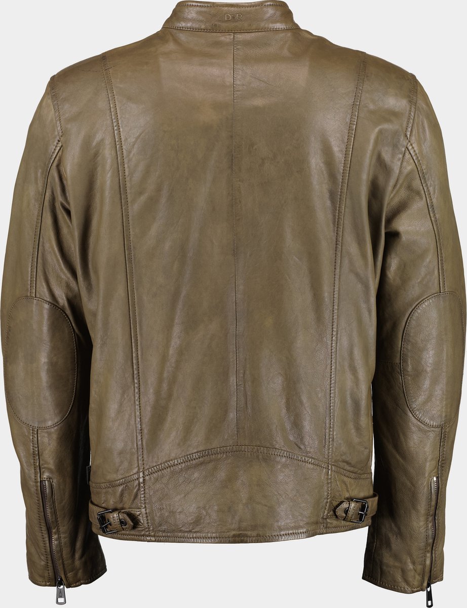 Donders 1860 Leren Jack - Modern Fit - Groen - 52 | bol