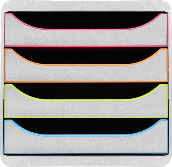 Exacompta Desk caisson à tiroirs Big-Box Black Office avec 4 tiroirs ...