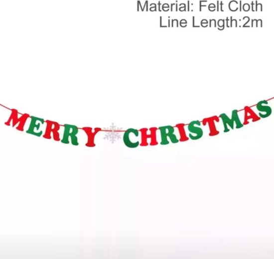 merry christmas slinger - kerst - kerst decoratie - kerst slinger ...