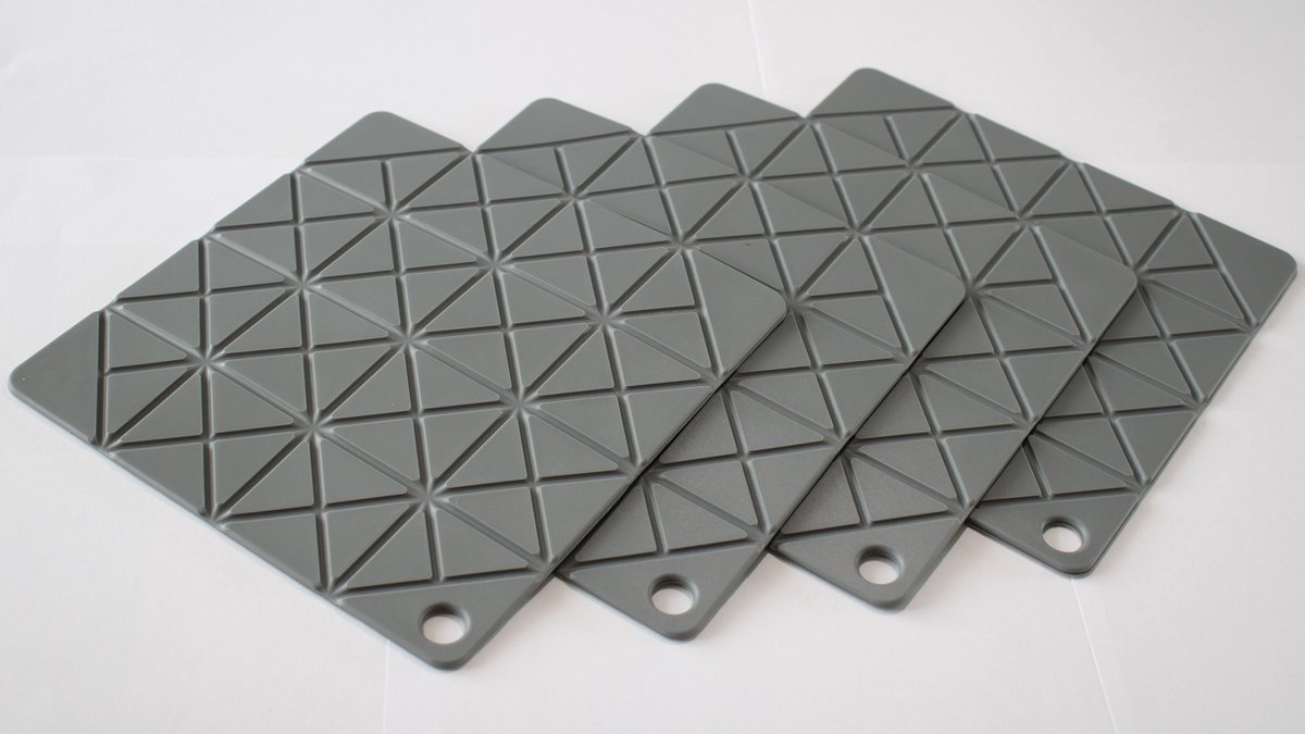 Siliconen onderzetters - grijs – onderzetters voor pannen ...