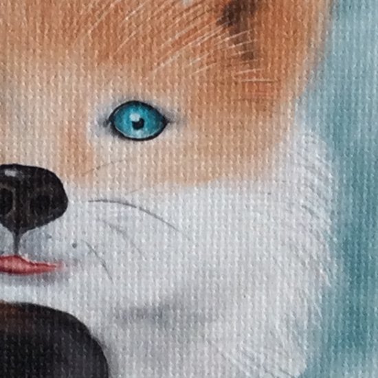 Little Feet canvas poster kinderkamer Vos A4 voetafdruk baby max 8,5 cm ...