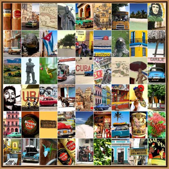 Naomi Art Originele Schilderijen Schilderij Cuba Canvas Collage Kunst ...