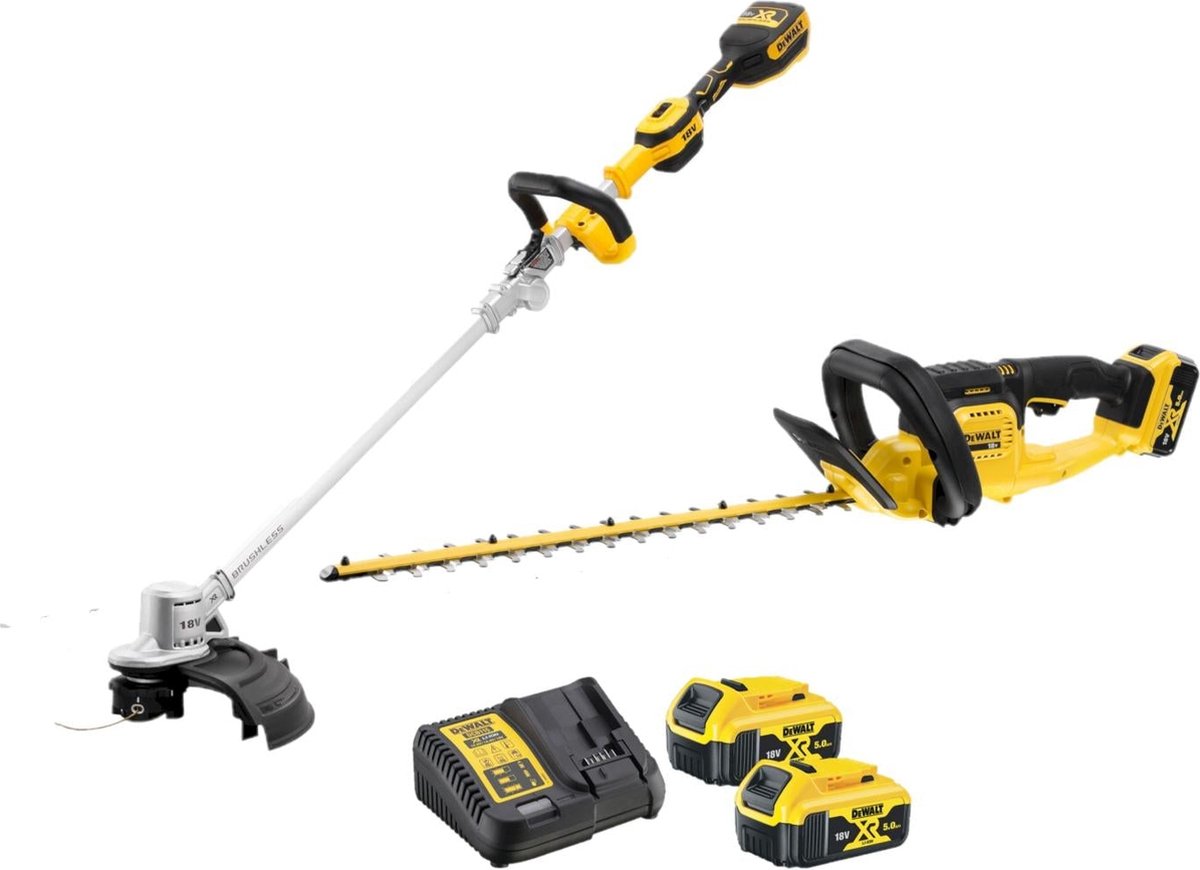 DeWALT DCMST561HT Accu Heggenschaar DCMHT563 + Grastrimmer DCMST561 18V ...