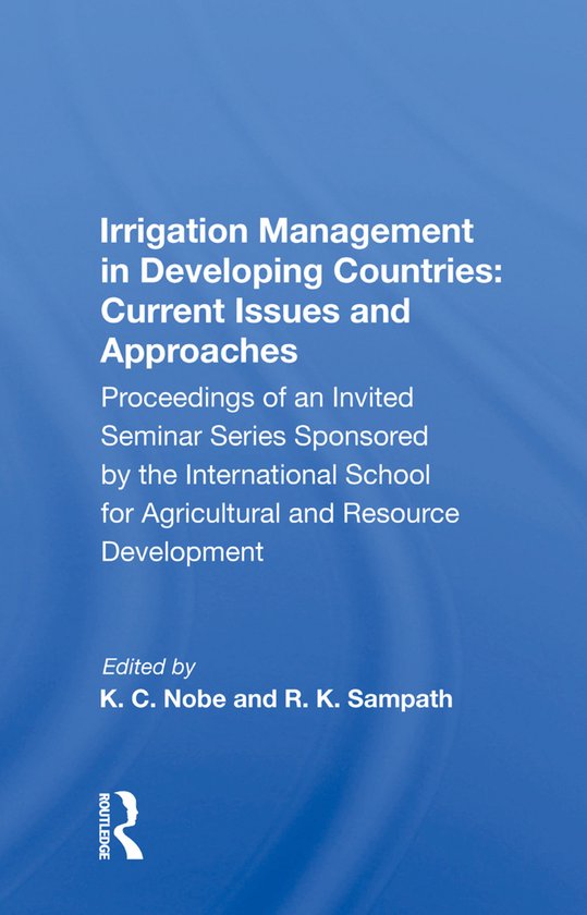 Irrigation Management In Developing Countries | 9780367008598 | Boeken ...