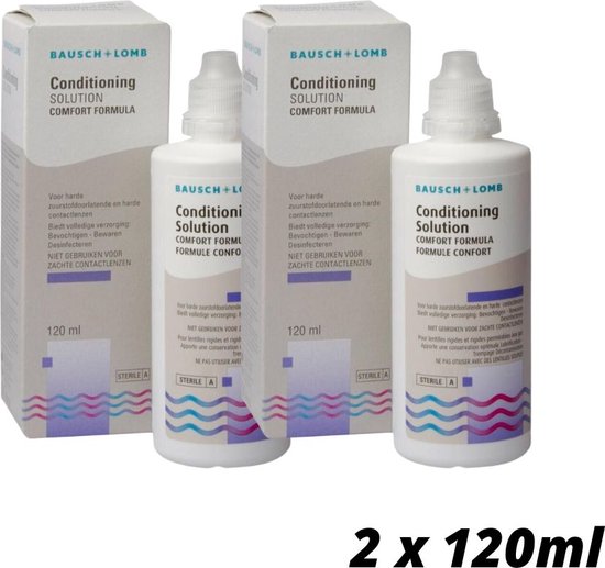 Bausch+Lomb Conditioning Solution Comfort Formula - 2 x 120ml - lenzenvloeistof | bol.com