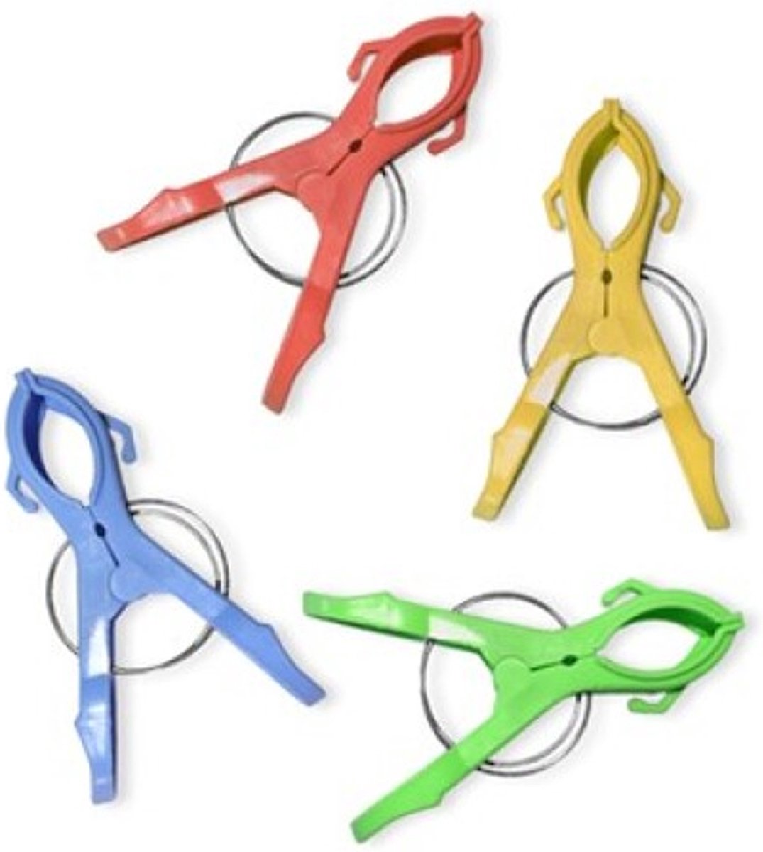 Handdoekklem - 8x - gekleurd - kunststof - 12 cm - handdoek knijper ...